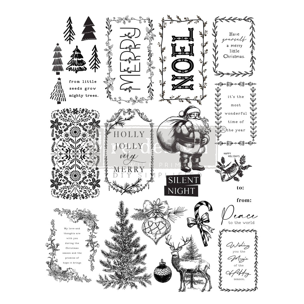 Redesign Clear Stamp Set - MERRY & BRIGHT TAGS (20.32cm x 27.94cm ...