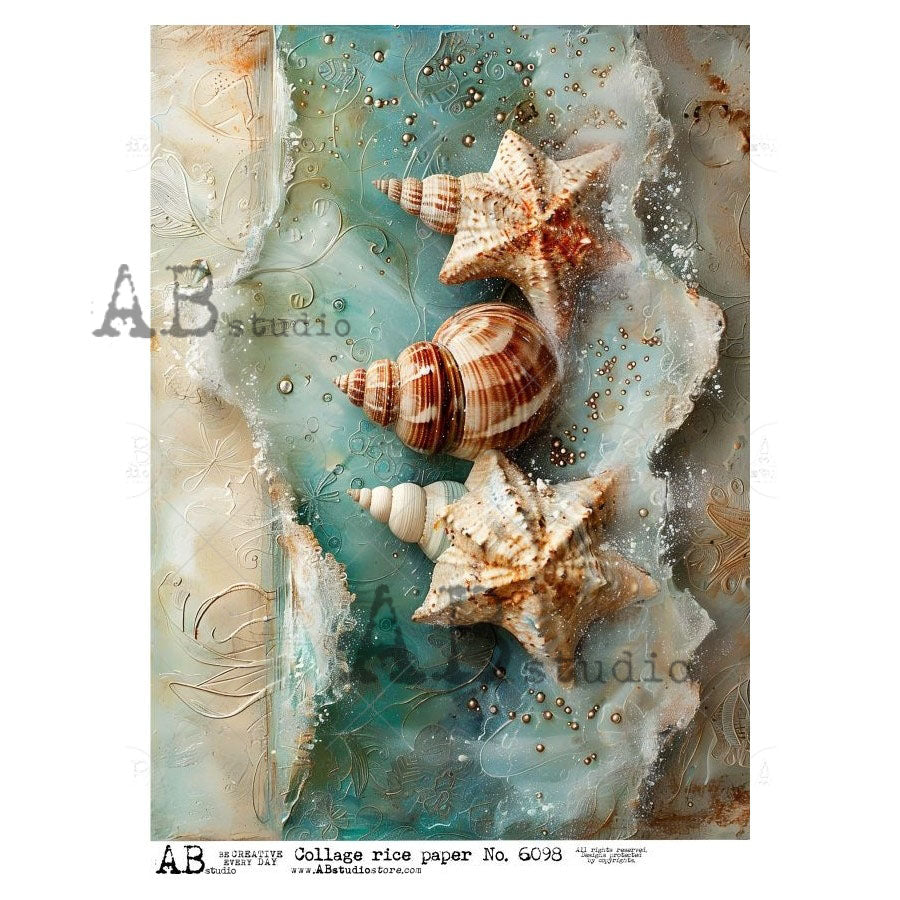 ABstudio Rice Paper - COLLAGE 6098 (A4) – Rustic Farmhouse Charm