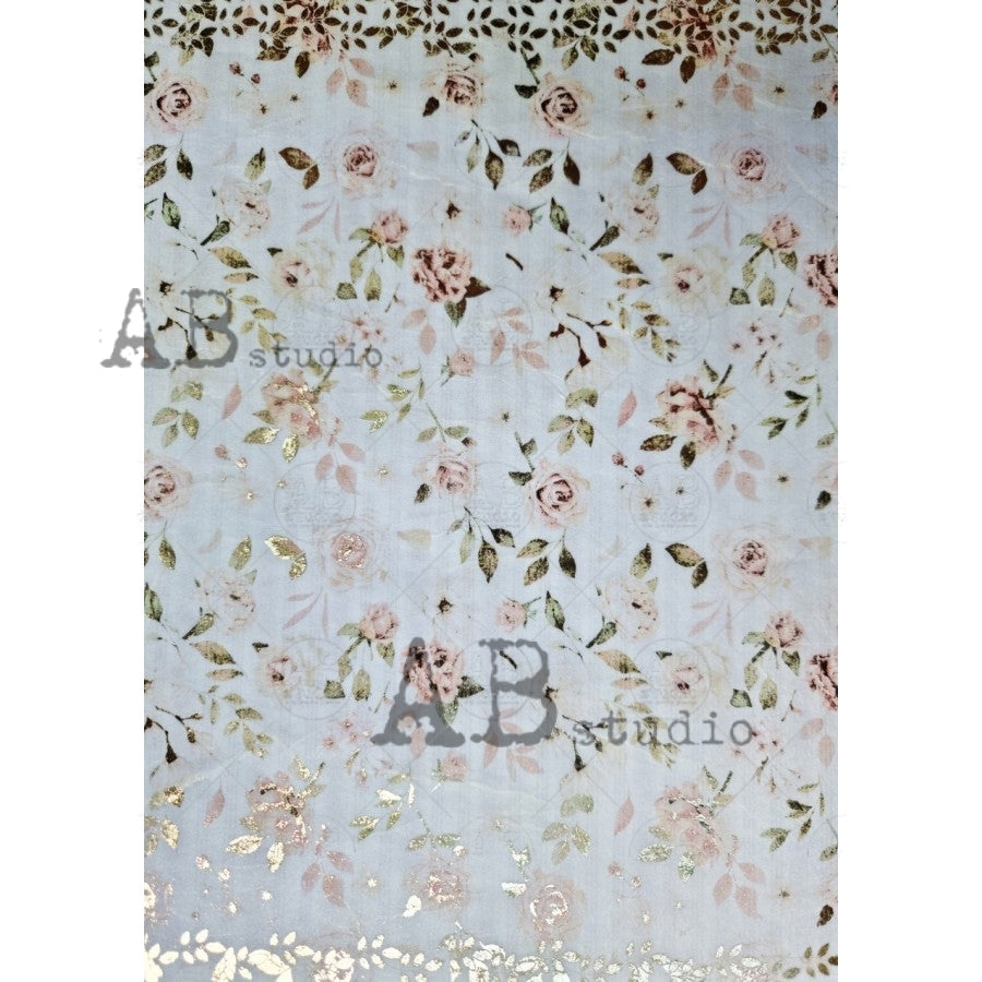 ABstudio Rice Paper Colour/Gold-Gilded - 1014 (A4) – Rustic Farmhouse Charm