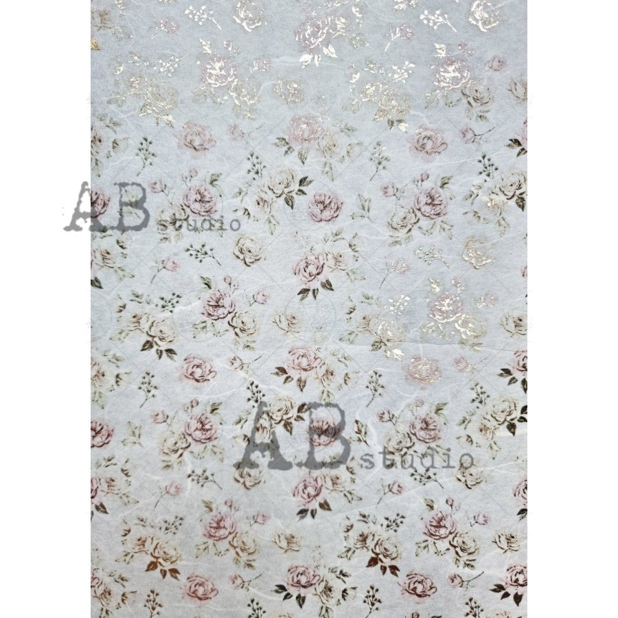 ABstudio Rice Paper Colour/Gold-Gilded - 1049 (A4) – Rustic Farmhouse Charm