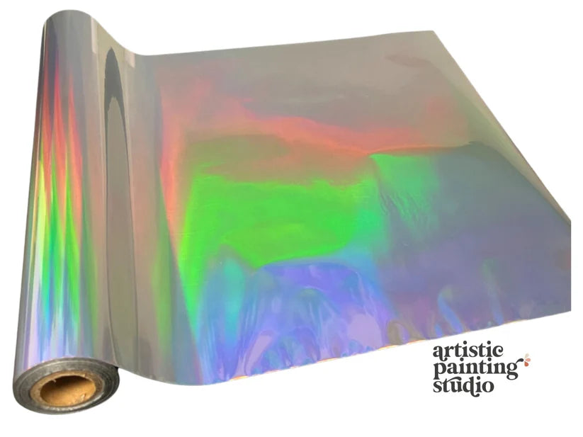 Artistic Painting Studio Metallic Foil - SILVER HOLOGRAM RAINBOW ...