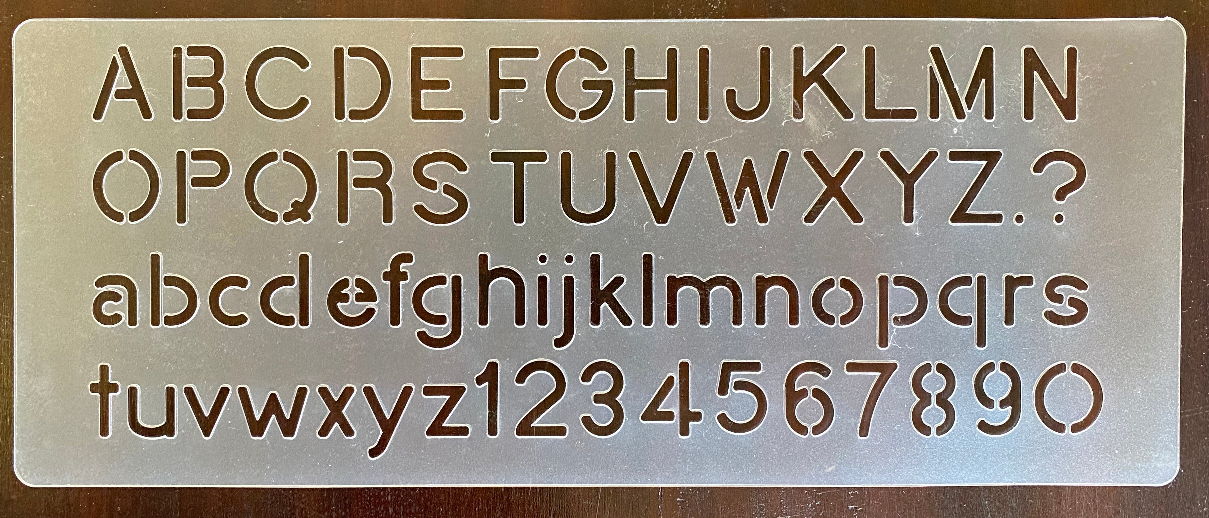 2cm ALPHABET & NUMBERS Stencil Set – Rustic Farmhouse Charm