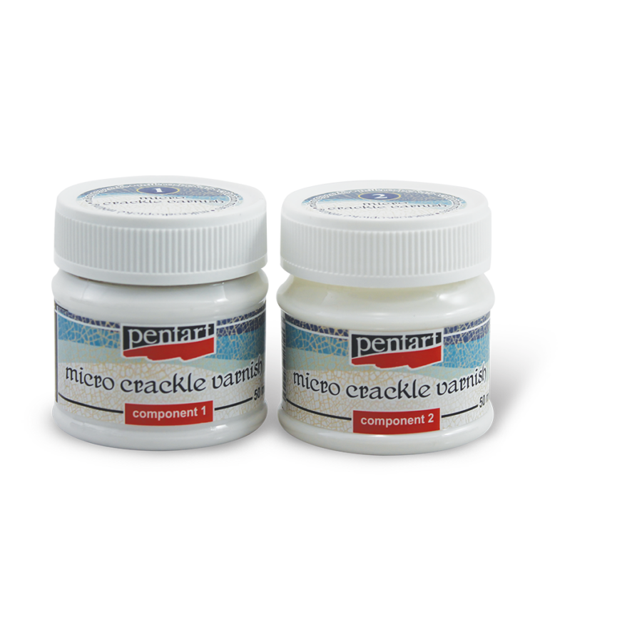 MICRO Crackle Varnish 2-Component System by Pentart 50ml set – Rustic ...